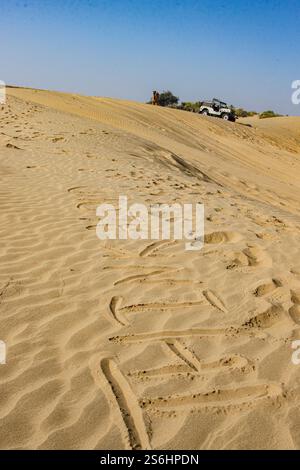 Khuri Sand Dunes is a desert area in the Thar Desert, Rajasthan, India ...