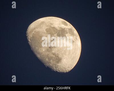 Night photography partial moon Stock Photo - Alamy
