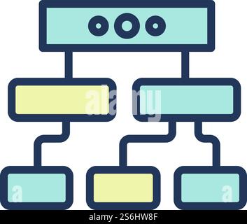 Flowchart linear icon. Diagram. Visualization of process. Problem ...