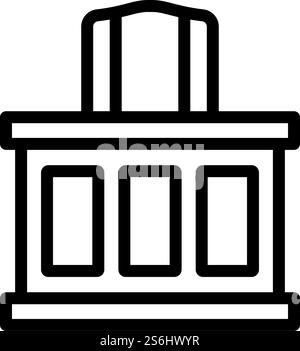 Judge Table Icon. Editable Bold Outline With Color Fill Design. Vector ...