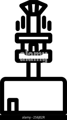 Free-fall Ride Icon. Editable Bold Outline With Color Fill Design ...