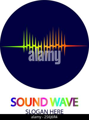 Sound Wave. Colorful sound waves for party, DJ, pub, clubs, discos ...