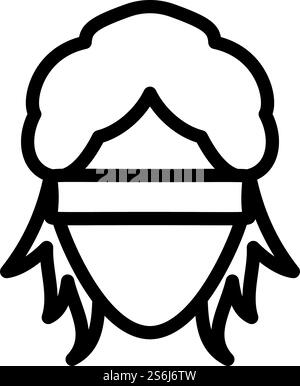 Femida Head Icon. Editable Bold Outline With Color Fill Design. Vector ...