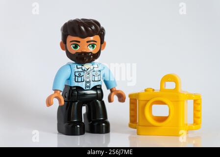 A Duplo man with a camera Stock Photo - Alamy