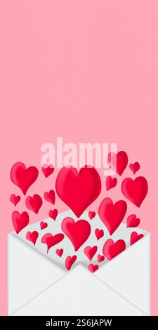 Retro Flat Valentine Stock Photo - Alamy