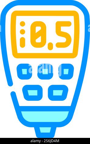 thickness gauge device icon color illustration Stock Vector Image & Art ...