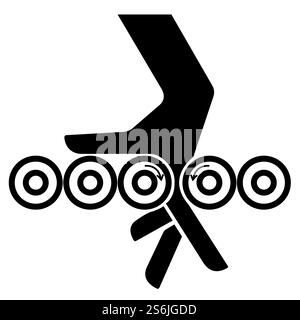 Hand Entanglement Rollers Symbol Sign Isolate On White Background ...