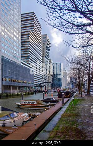 Rotterdam, Netherlands. December 1, 2024. The skyline of Rotterdam at ...