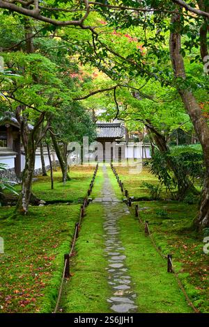 Saiho-ji zen temple (Koke-dera, the Moss Temple), Kyoto, Japan. An old ...