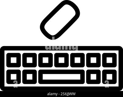 Keyboard Icon. Editable Bold Outline With Color Fill Design. Vector ...