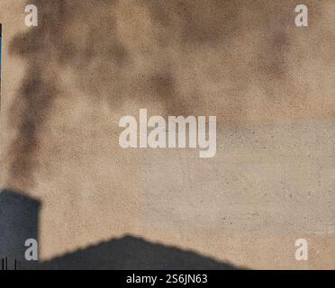Shadow Reflection of Chimney Smoke: Abstract Air Pollution Imagery ...