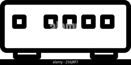 Ethernet Switch Icon. Editable Bold Outline Design. Vector Illustration ...