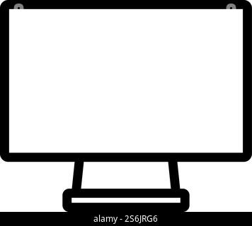 Monitor Icon. Editable Bold Outline With Color Fill Design. Vector ...