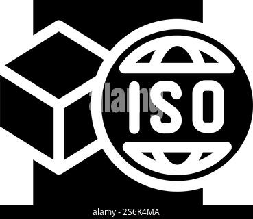 iso standard glyph icon vector. iso standard sign. isolated contour ...