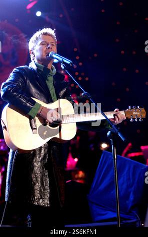 Milan Italy 07/12/2001: Ron, Italian singer, during the live concert at ...