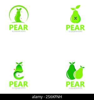 Pear logo images illustration design icon Stock Vector Image & Art - Alamy