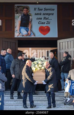 Arese, Milano. 17th Jan, 2025. Funerale di Marco Magagna, ucciso dalla ...