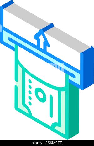 paper money acceptance isometric icon vector illustration Stock Vector ...