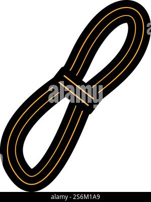 Climbing Rope Icon. Editable Bold Outline With Color Fill Design ...