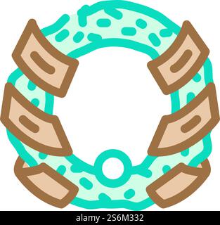 funeral wreath color icon vector isolated illustration Stock Vector ...