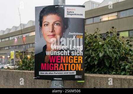 Sahra Wagenknecht , BSW . Migration . Bundestagswahl 2025, Kampfwahl in Erfurt , Thüringen ...
