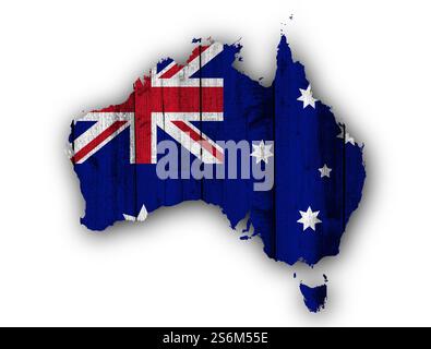 Map of Australia on texture Stock Photo - Alamy