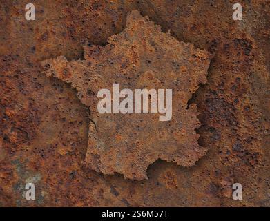 Map of France on texture Stock Photo - Alamy