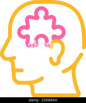 puzzle employee problem and task color icon vector illustration Stock ...