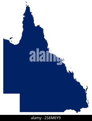 Map of Queensland Stock Photo - Alamy