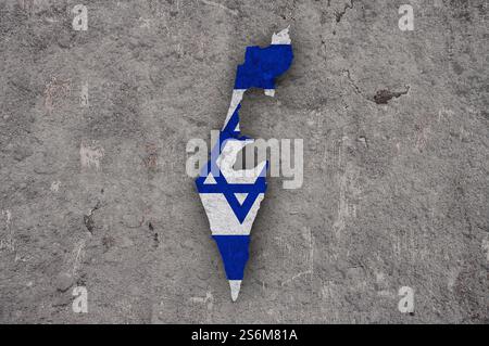 Flag of Israel on weathered concrete Stock Photo - Alamy