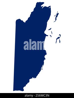 Belize Map SIlhouette Stock Photo - Alamy