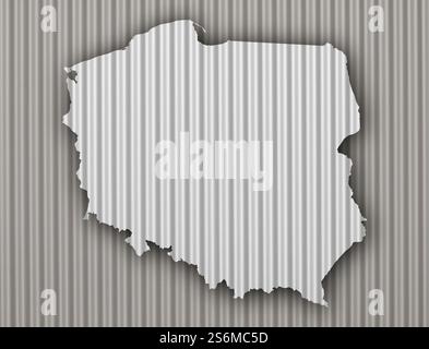 Map of Poland on texture Stock Photo - Alamy