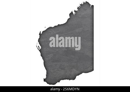 Map of Australia on dark slate Stock Photo - Alamy