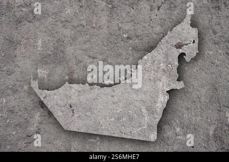 Map of the United Arab Emirates on weathered wood Stock Photo - Alamy