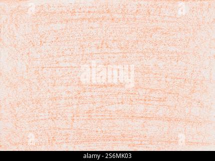 Wax crayon texture in orange color on a white sheet of paper Stock ...