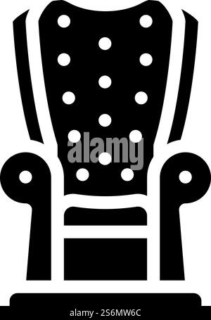 throne fairy tale glyph icon vector illustration Stock Vector Image ...