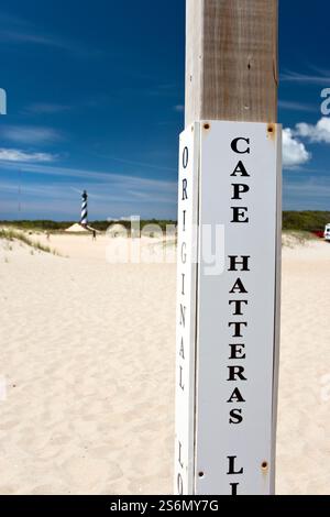 The original site of the Cape Hatteras lighthouse, moved due to erosion ...