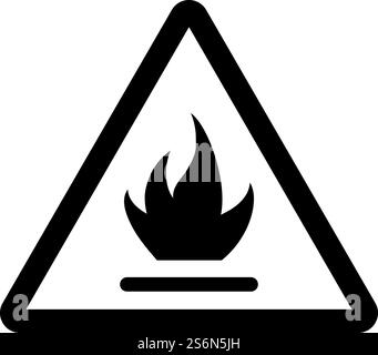 Flammable Icon. Black Stencil Design. Vector Illustration Stock Vector ...