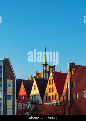 Historical buildings in the city Rostock, Germany Stock Photo - Alamy