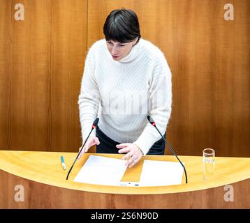 Aline Godfrin MR at the the plenary sitting of the Brussels Regional ...