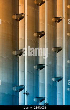 Industrial tanks - abstract - steel silos Stock Photo - Alamy