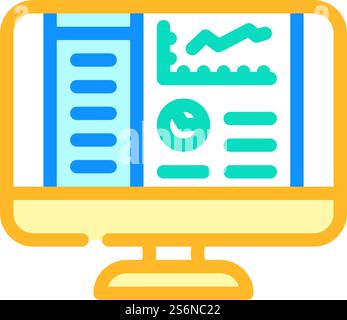reporting system icon color illustration Stock Vector Image & Art - Alamy