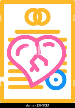 document of divorce icon color illustration Stock Vector Image & Art ...