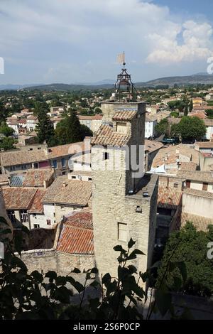 Belfry and old town of Malaucene, Provence Stock Photo - Alamy