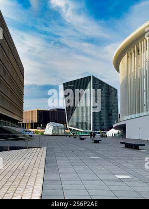 View of the Robert Schuman Building of the European Parliament ...