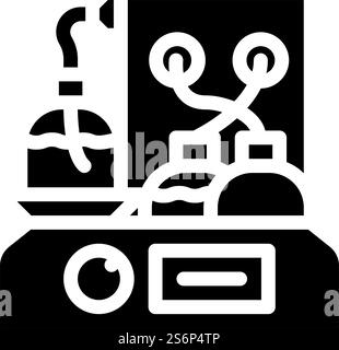 spectrophotometers lab electronic tool glyph icon vector illustration ...