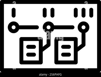 timeline milestone business management line icon vector illustration ...