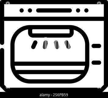 autoclave laboratory electronic equipment line icon vector illustration ...