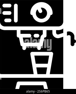 Professional coffee machine black glyph icon Stock Vector Image & Art ...