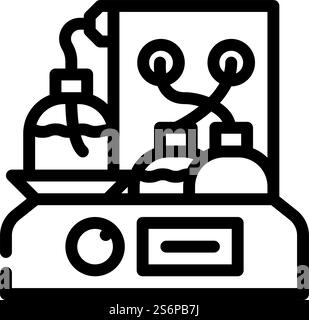 spectrophotometers lab electronic tool line icon vector ...